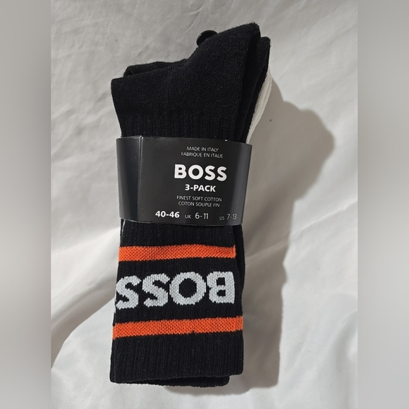 Boss | Underwear & Socks | Nwt Hugo Boss Mens Crew Socks 3 Pack Finest ...